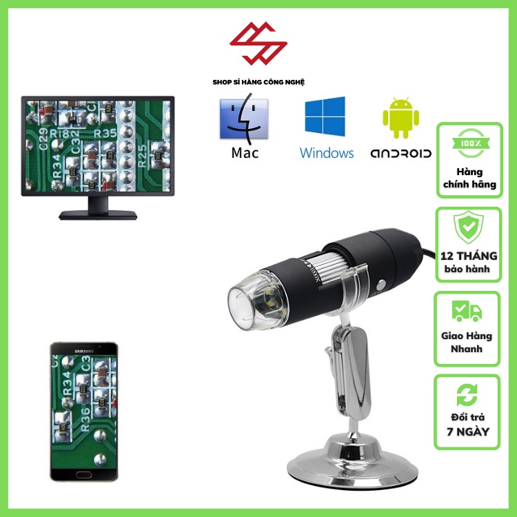 1000x microscope plugged into USB to connect to computer and phone ...