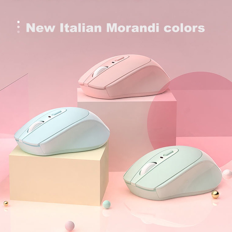 Wireless Bluetooth Mouse Morandi Cute Silent key Pressing Intelligence ...