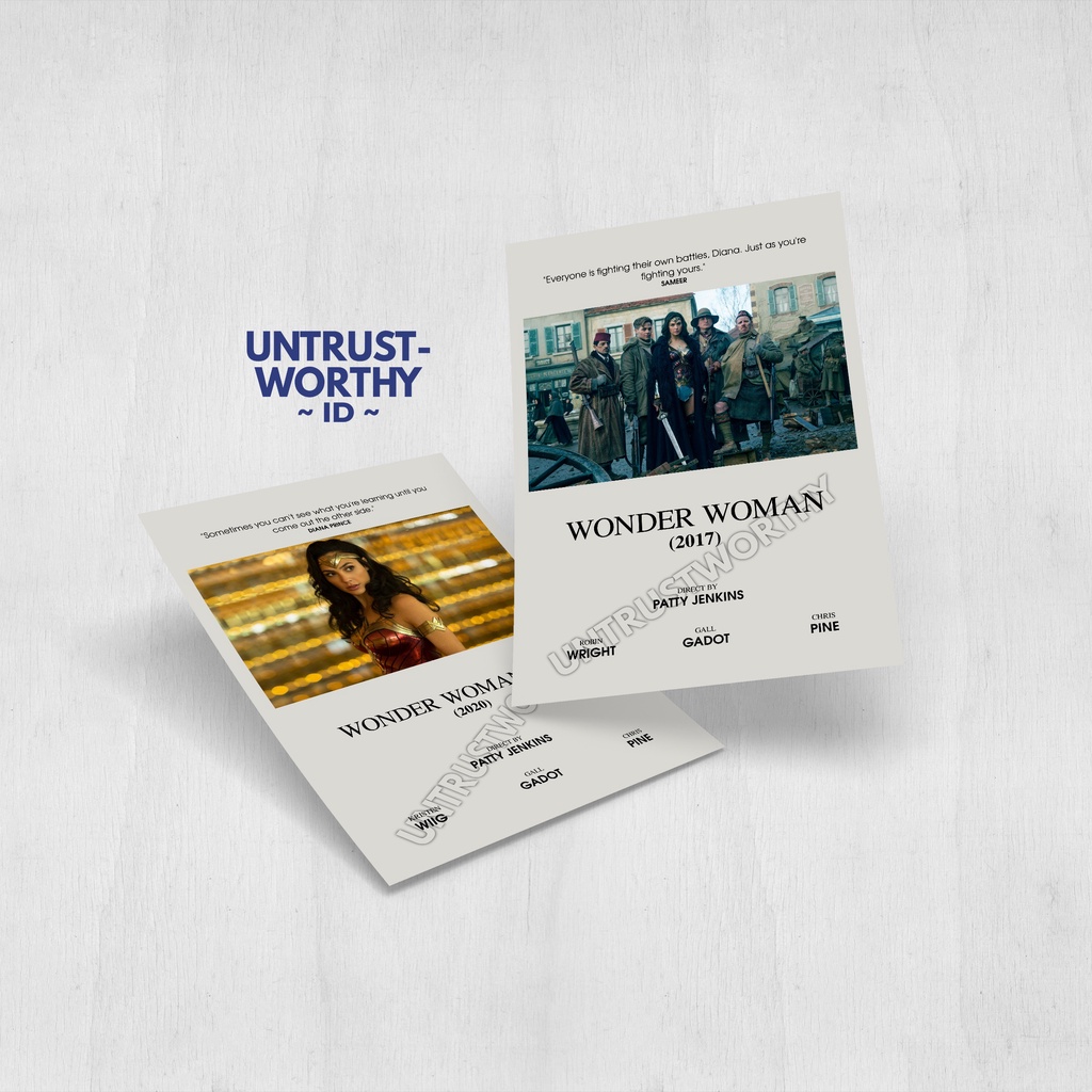Wonder Woman Film Poster A5 Size (2pcs) | Shopee Philippines
