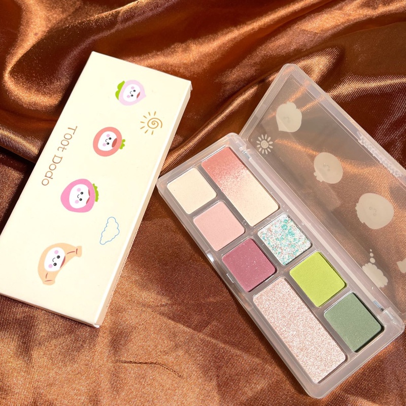TOOT DODO Eye Shadow Plate Eight-color Makeup Powder Plate Pearlescent ...