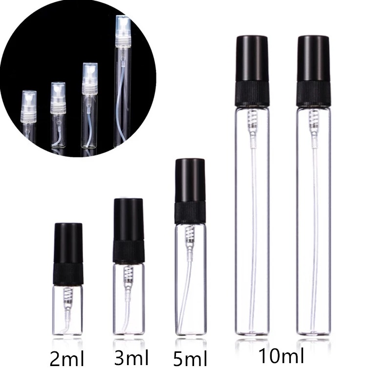 5Pcs 2/3/5/10ml Perfume Bottle Portable Glass Refillable Spray Bottle ...
