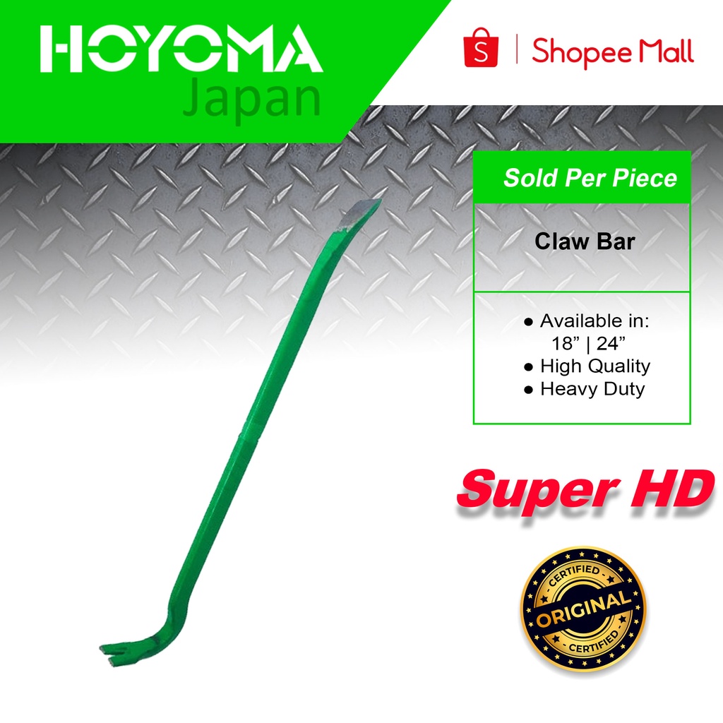 HOYOMA JAPAN Claw Bar Nail Remover Bar Crowbar Bareta SUPER HEAVY DUTY ...