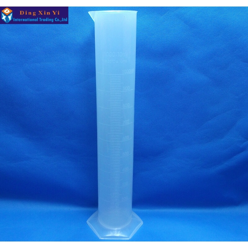 1000ML Plastic Measuring Cylinder Laboratory Cylinder Plastic Graduated ...