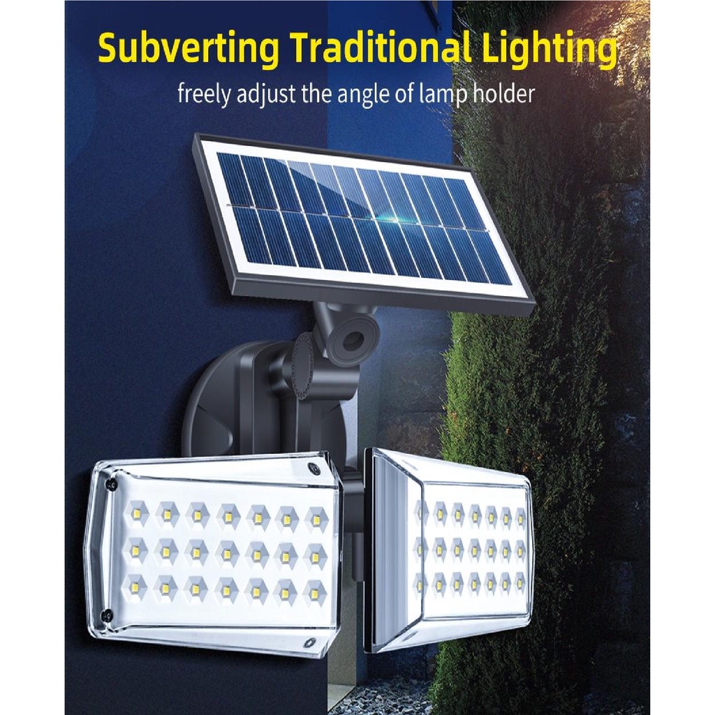 Empire Two Head Solar Security Light, Wireless Motion Activated Kit ...
