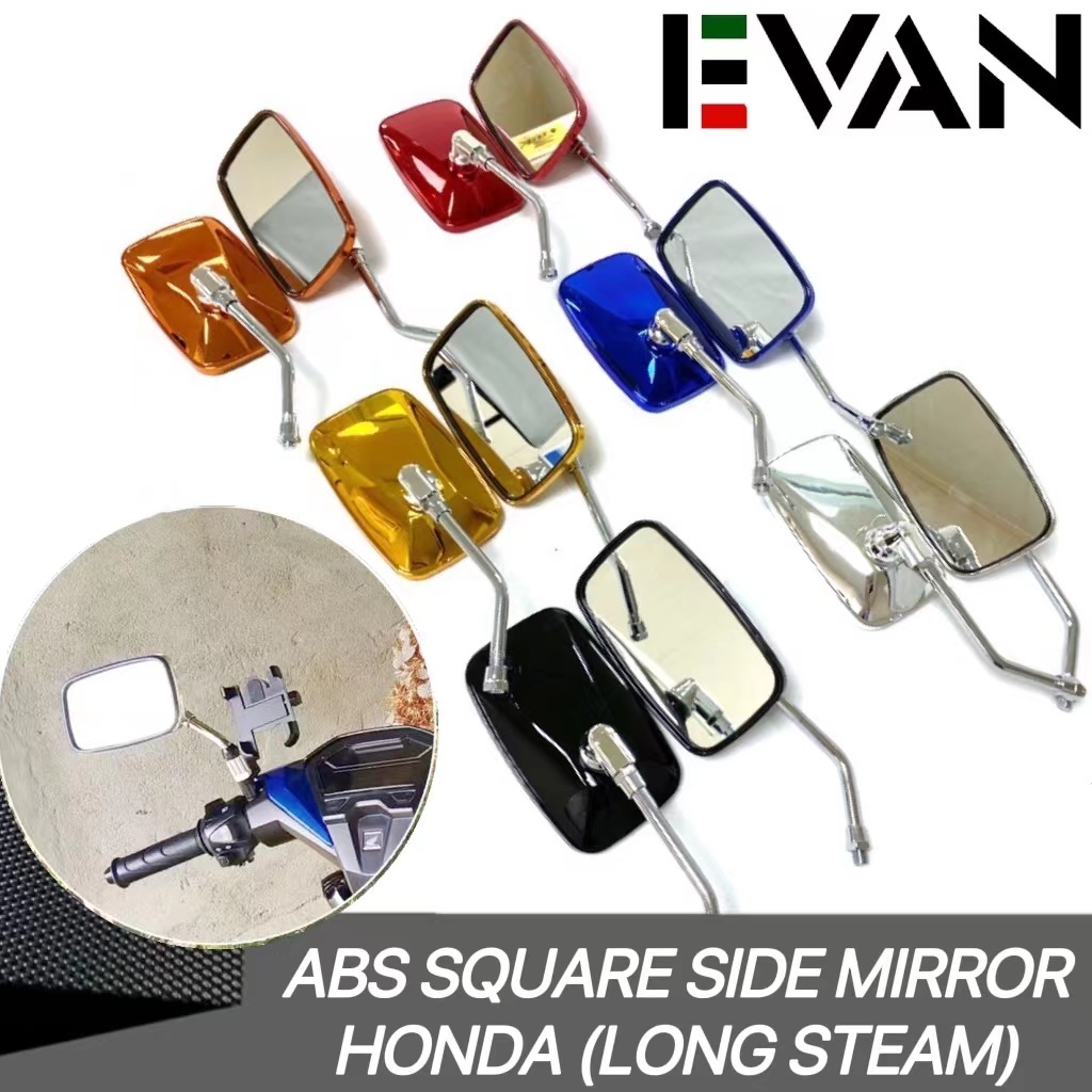 Square Side mirror ABS Type (HONDA)Long Stem Side Mirror for Motorcycle ...
