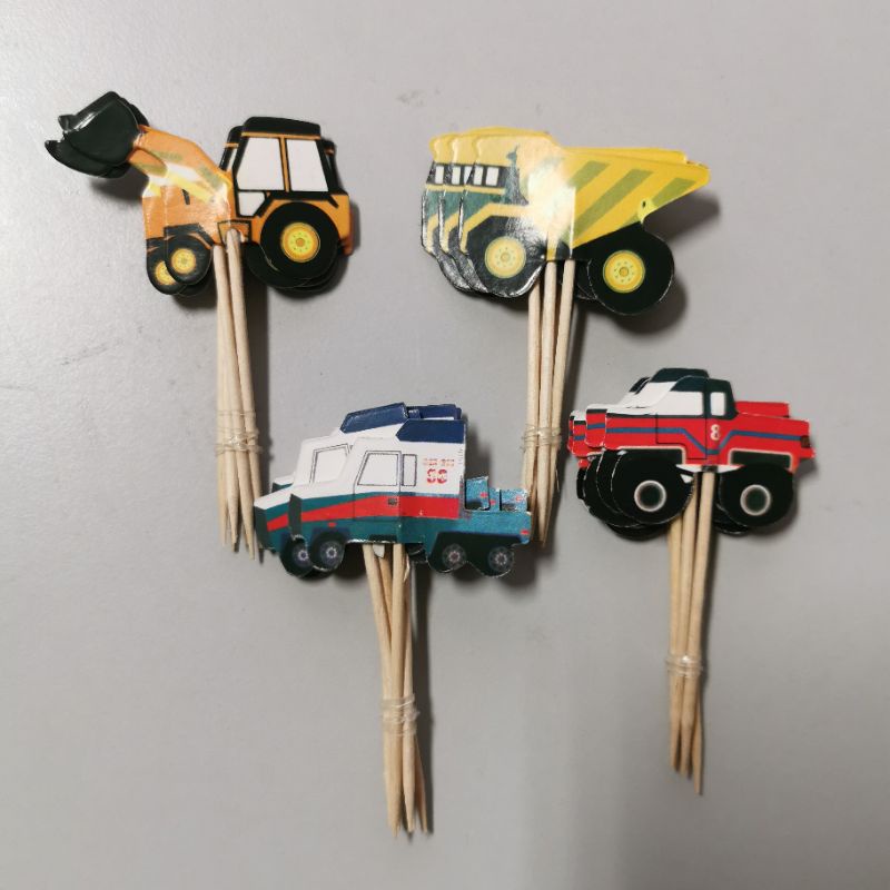 firefighters Doraemon truck hero toothpick Cup cake topper +/-24pcs ...