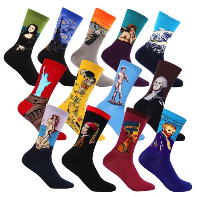 WILD FASHION Korean Iconic Socks Famous Paintings Art Gallery (No Tags ...