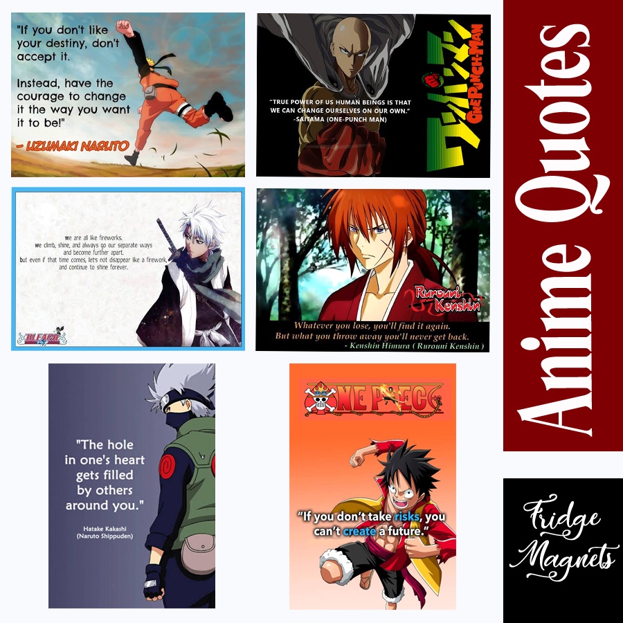 ANIME QUOTES REF MAGNET ATM SIZE Vol.1 | Shopee Philippines