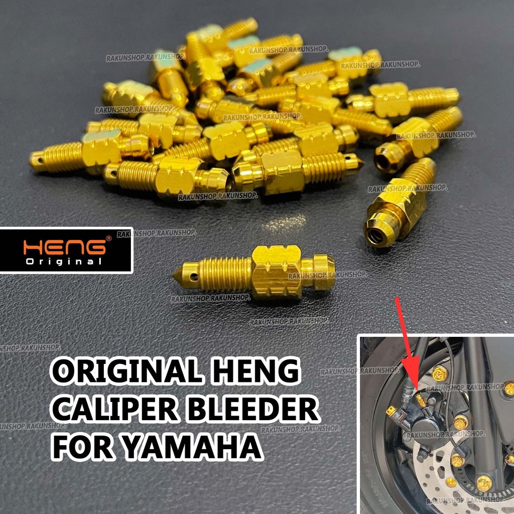 Original Heng Bolts 1 pc Caliper Bleeder Gold for Yamaha Plug and Play ...