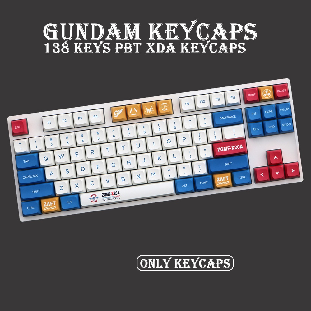 Gundam Keycap PBT 129 Keys Cherry Profile Dye Sublimation Japanese ...