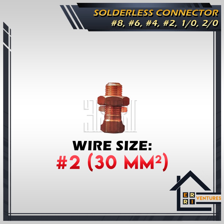 Solderless Connector #8 #6 #4 #2 1/0 2/0 3/0 4/0 | Shopee Philippines