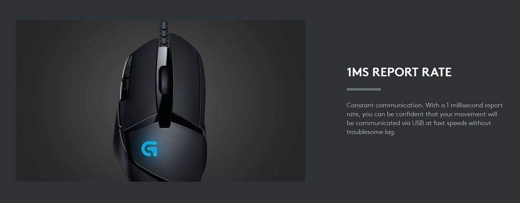 Logitech Mouse G402 Hyperion Fury 4,000 DPI 8 Programmable Buttons ...