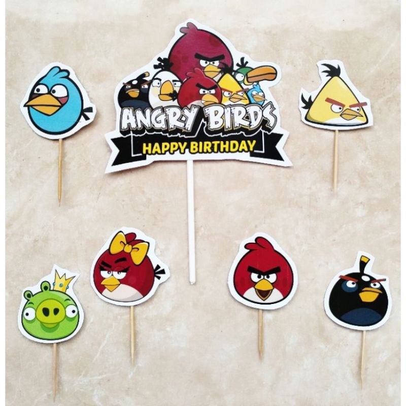 Topper toper cake skewer decoration tumpeng birthday rice cake happy ...