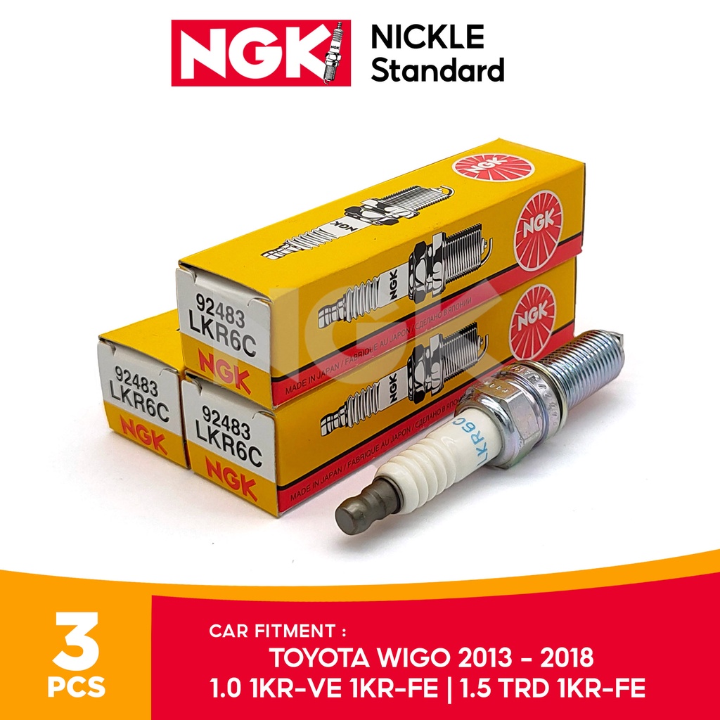 NGK LKR6C Standard Spark plug for Toyota Wigo 1.0 G E / 1.5 1KR-FE 1KR ...