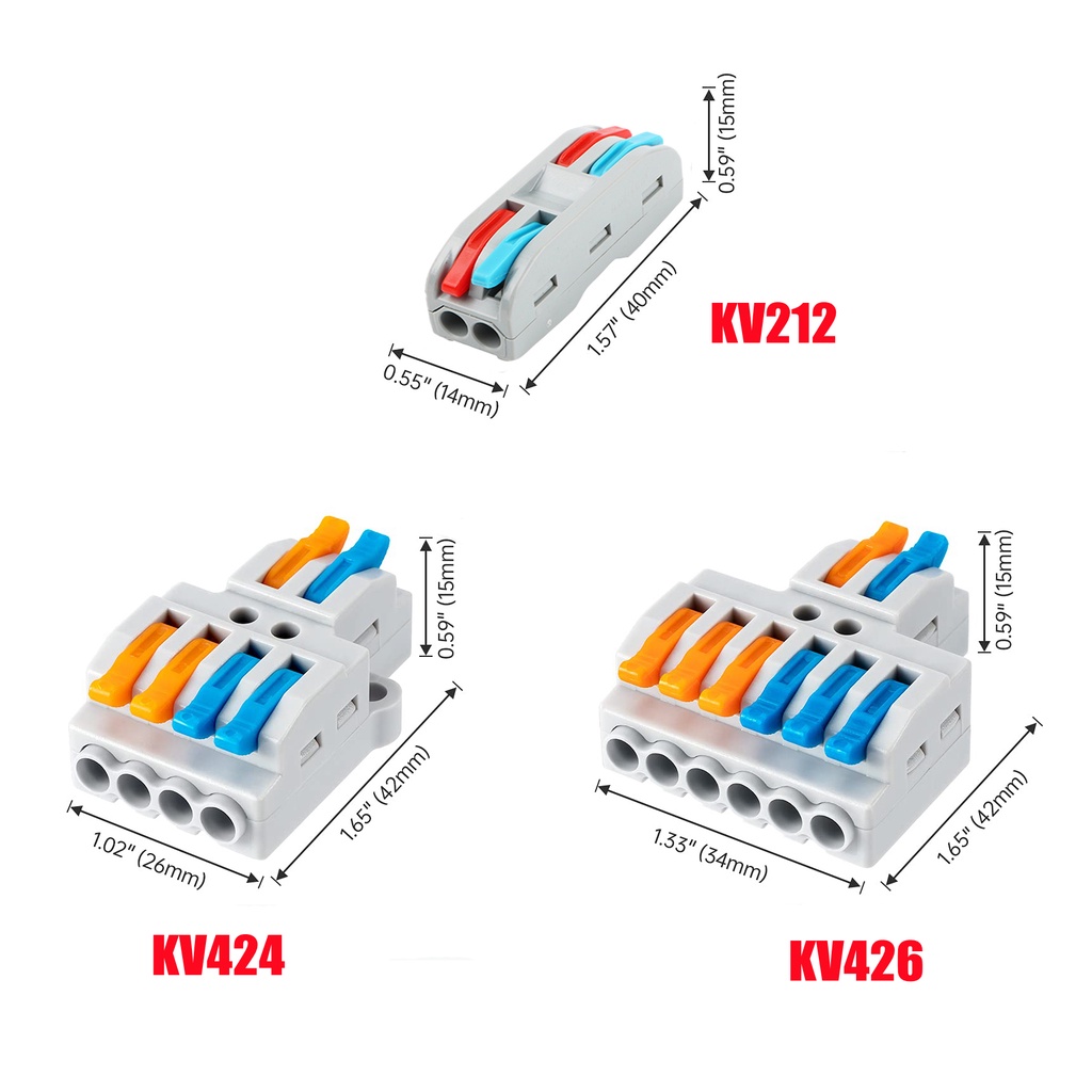 Universal Wiring Cable Connector Fast Wire Wiring Connector Push-in ...
