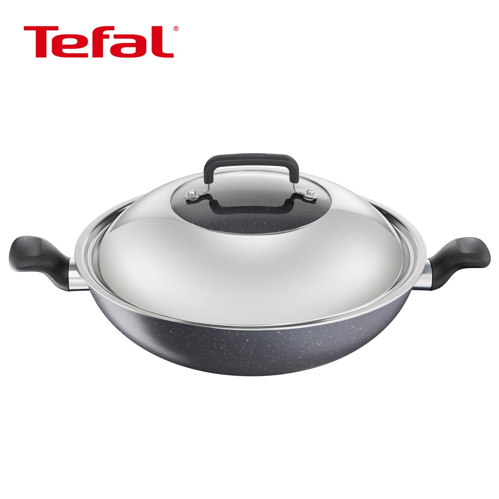 Tefal Natura Wokpan 34cm + lid Non stick,No.1 Cookware*, PFOA Free, easy to clean, 16K resistant ...