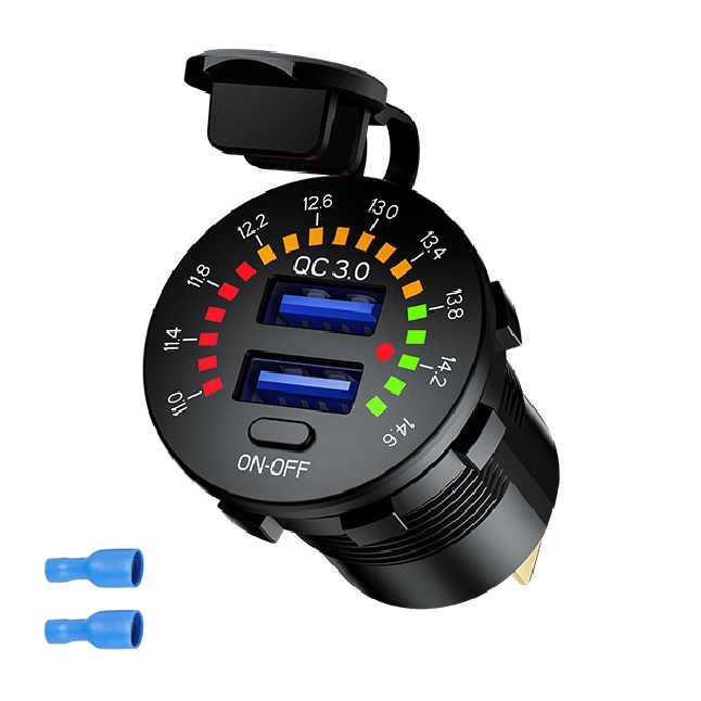 (Local Seller)12V Quick Charge 3.0 USB Type C PD Car Charger Waterproof ...