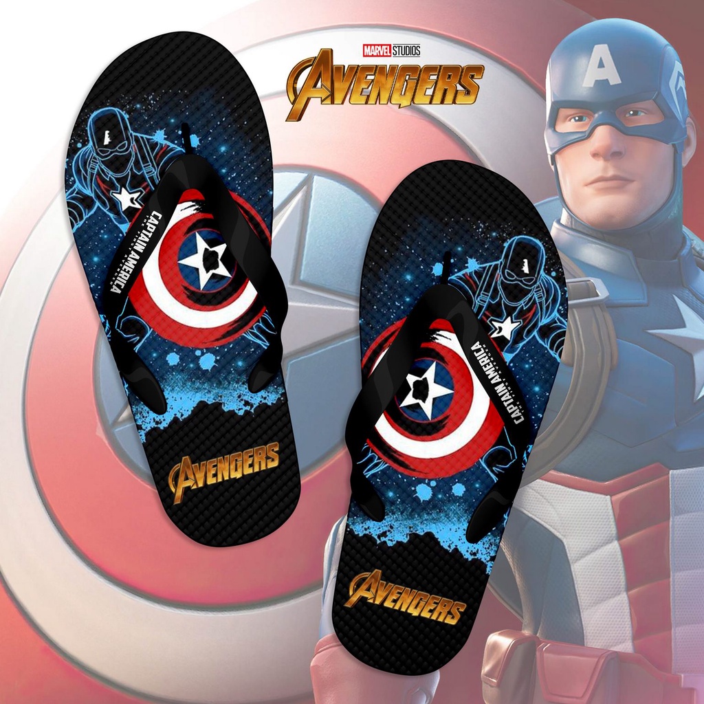 Captain AMERICA Flip Flops | Superhero Sandals Flip-Flops For Boys ...