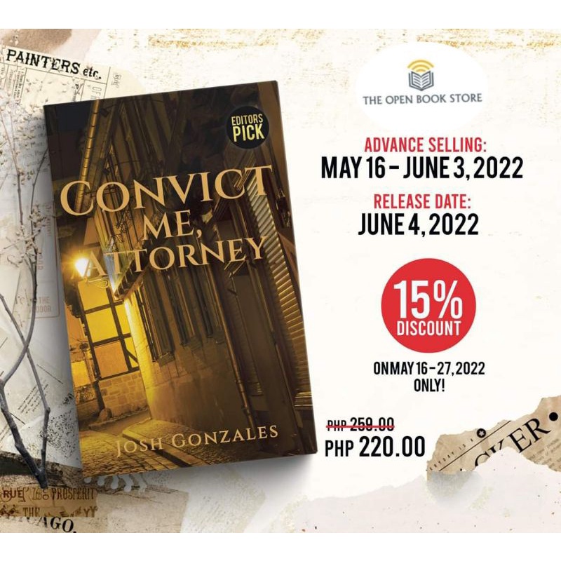 CONVICT ME, ATTORNEY by JOSH GONZALES (PRE-ORDER) | Shopee Philippines