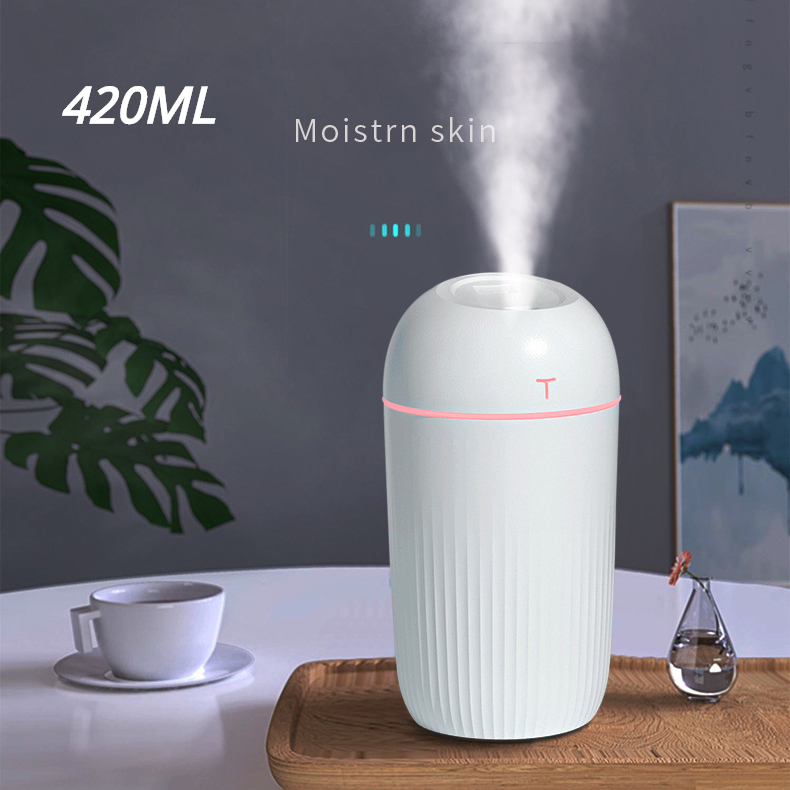 420ML Large Capacity Essential Air Aroma Oil Diffuser USB Ultrasonic Air Humidifier With LED ...