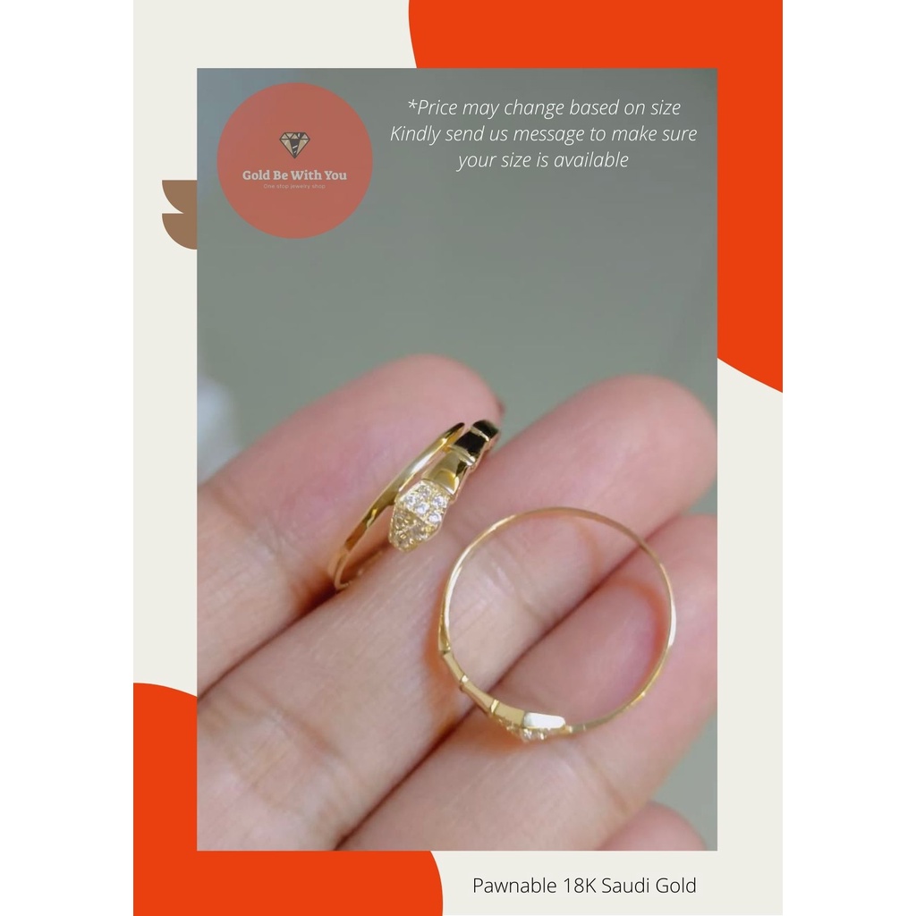 Pawnable 18k Saudi gold Serpent Ring | Shopee Philippines