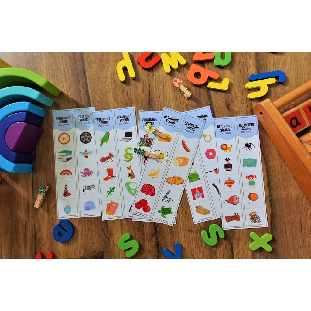 English: Alphabet Activity Beginning Sound Clip Cards | Shopee Philippines