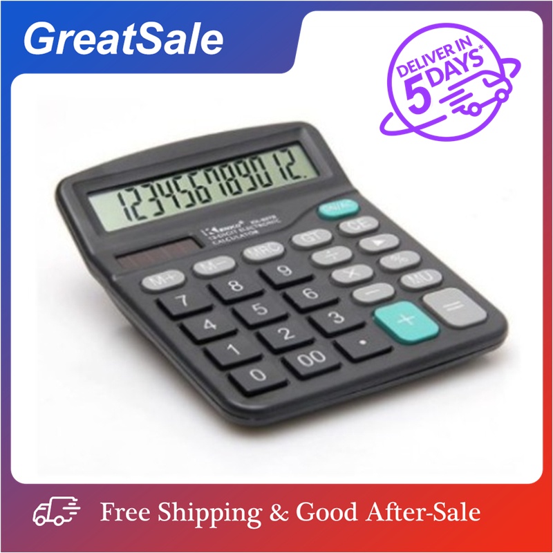 GreatSale 12 Digit Electronic Calculator Simple Portable Student Office ...