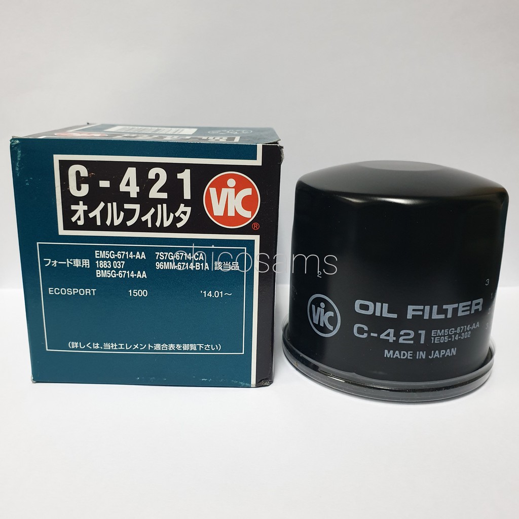 Original Vic Oil Filter C-421 Ford Ecosport 2014-up (C421) | Shopee Philippines