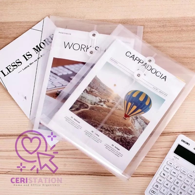 LONG Document Bag [BUNDLE 5 pcs-in-1 ORDER] Clearbook Envelope fits Long, Short A4 paper ...