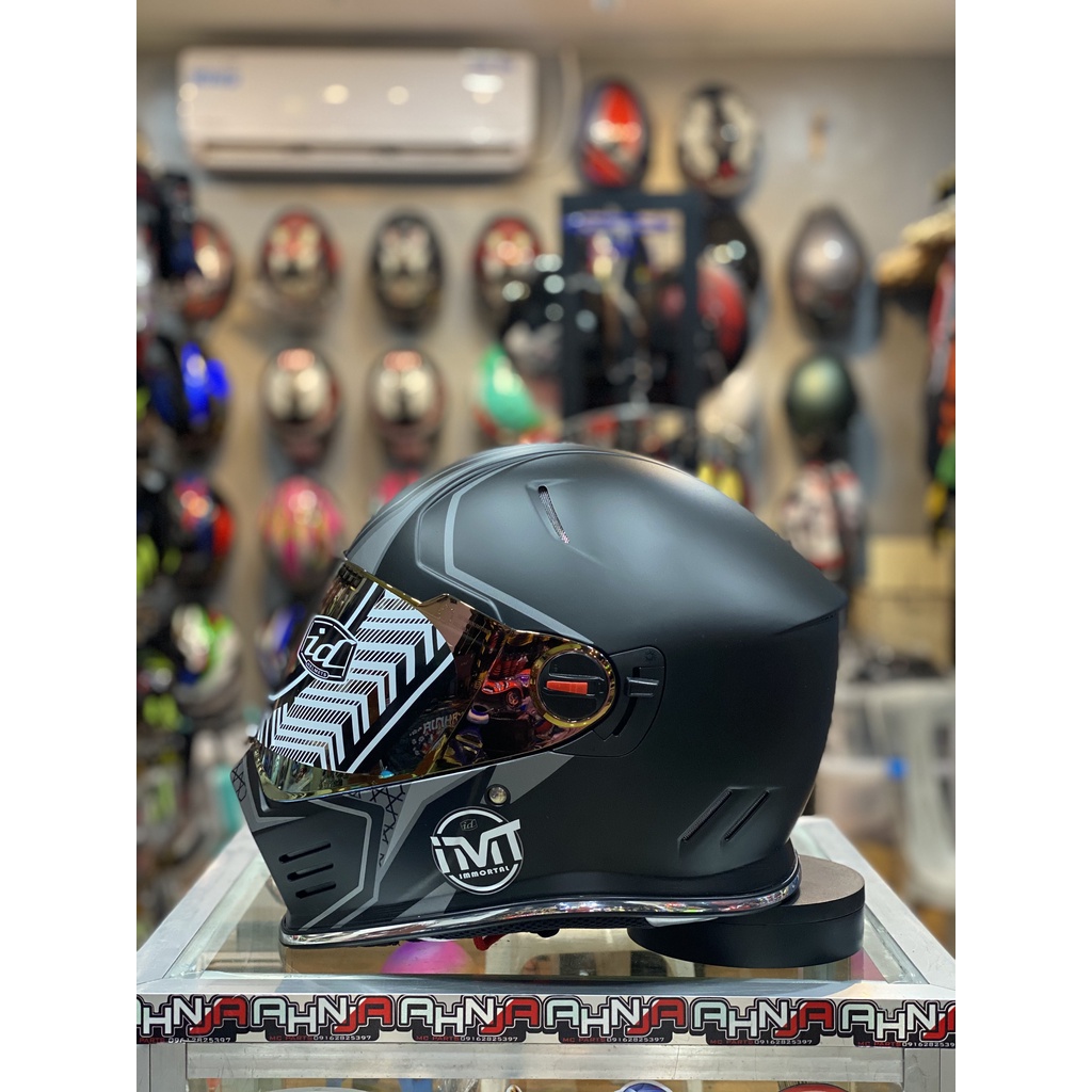 ID IMMORTAL CLASSIC FULL FACE RETRO HELMET DUAL VISOR | Shopee Philippines