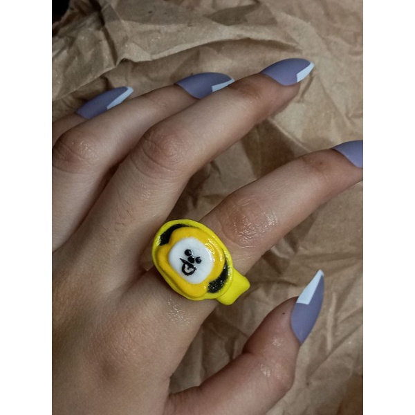 BT21 BTS Clay ring/Handmade(Adjustable) | Shopee Philippines