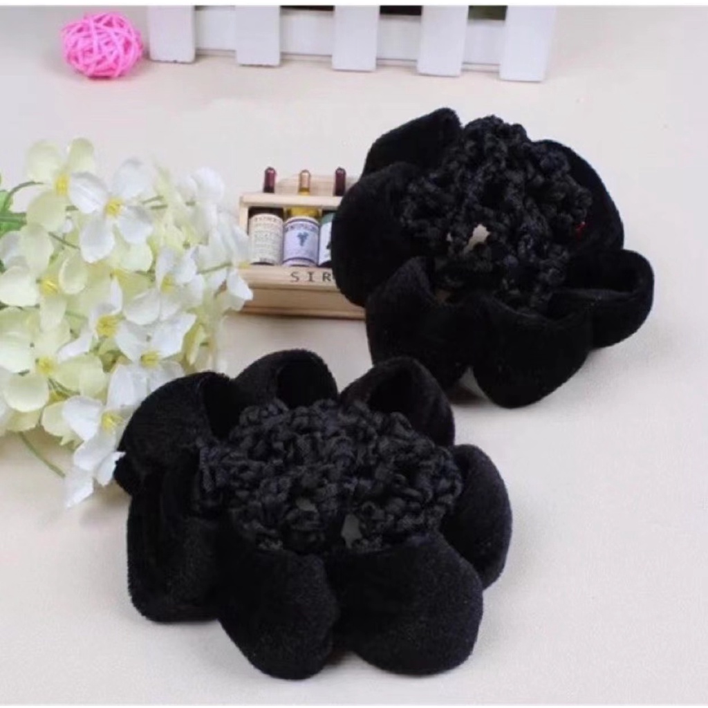 Ur Style All Black Hair Pony With Net | Shopee Philippines