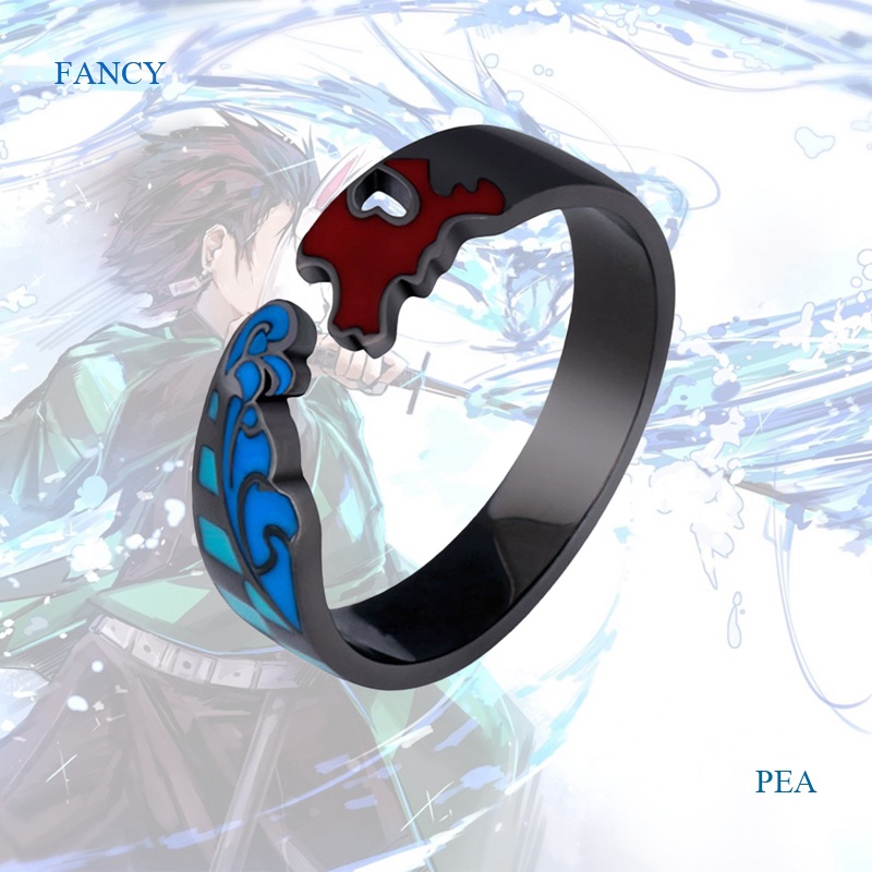 FANCY Anime Demon Slayer Kimetsu No Yaiba Ring Rengoku Kyoujurou Metal ...