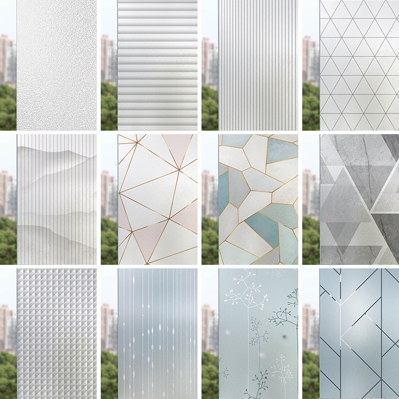 Frosted glass sticker opaque bathroom window sticker anti-glare, anti ...