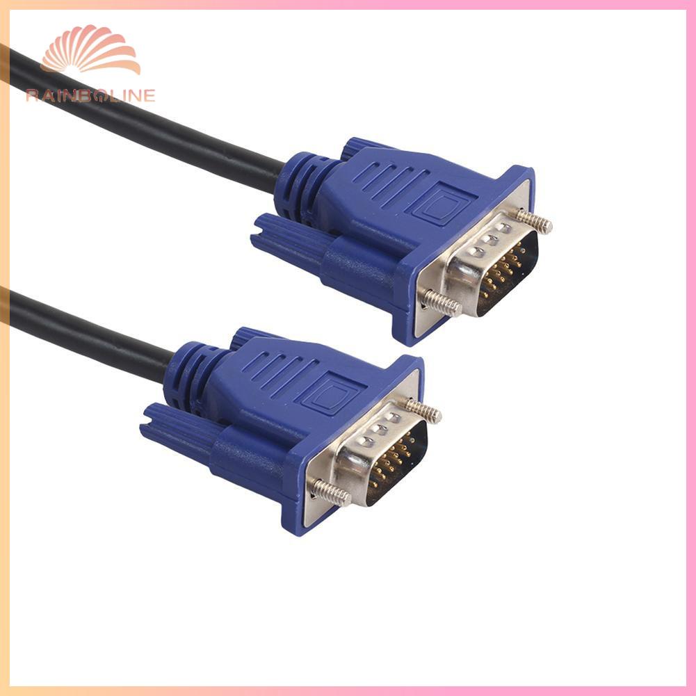 VGA HD15Pin Male to Male Laptop Monitor Extension Cable Cord | Shopee ...