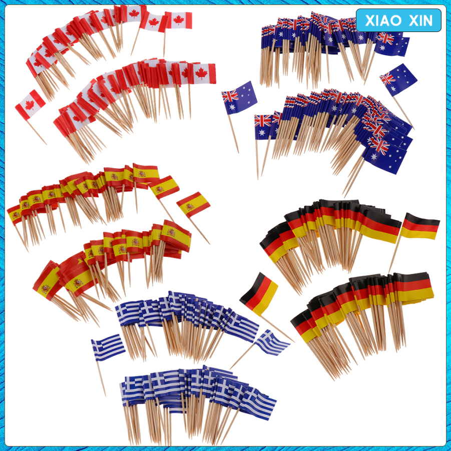 Flag Decorative Flag Party Food Decorations for Sandwiches, Burgers ...