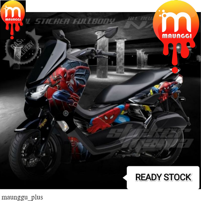 Decal new nmax 155 full body Striping nmax new full motif spiderman ...