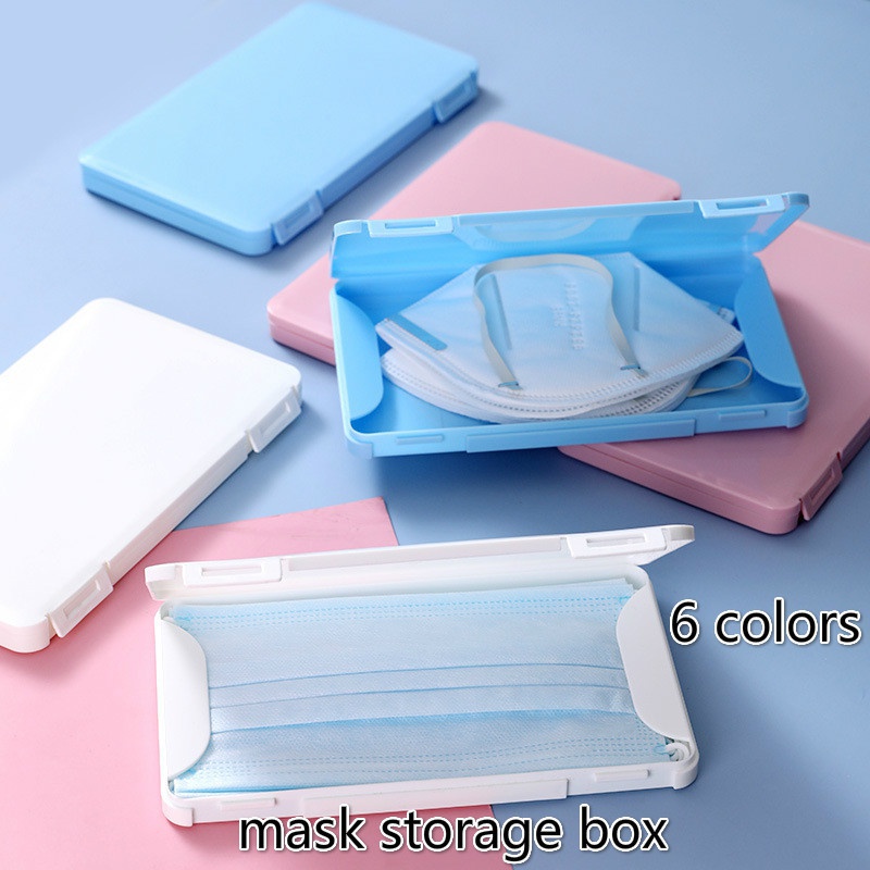 6 colors Mask Storage Box Facemas Packaging Box Dustproof Portable ...