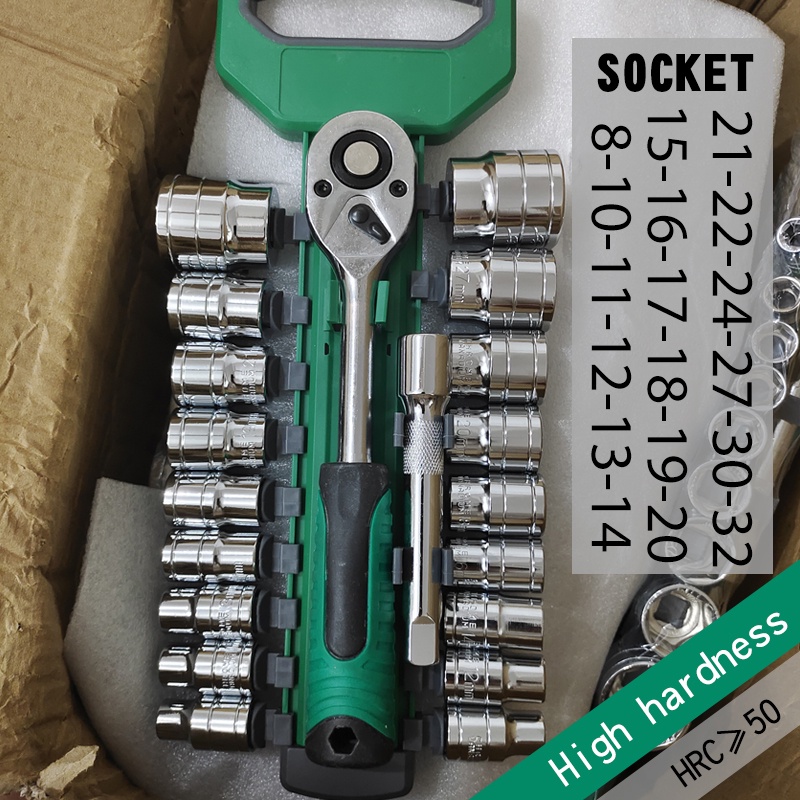 CR-V 1/2 drive socket wrench set Torque Ratchet wrench Kits castle ...