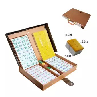 mahjong set ivory color with numble dice chips fun relax green blue ...