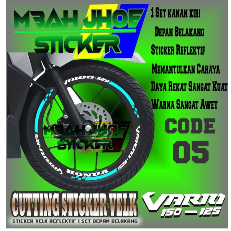 Vario rim sticker, list of Honda Vario rim stickers, cutting Honda ...