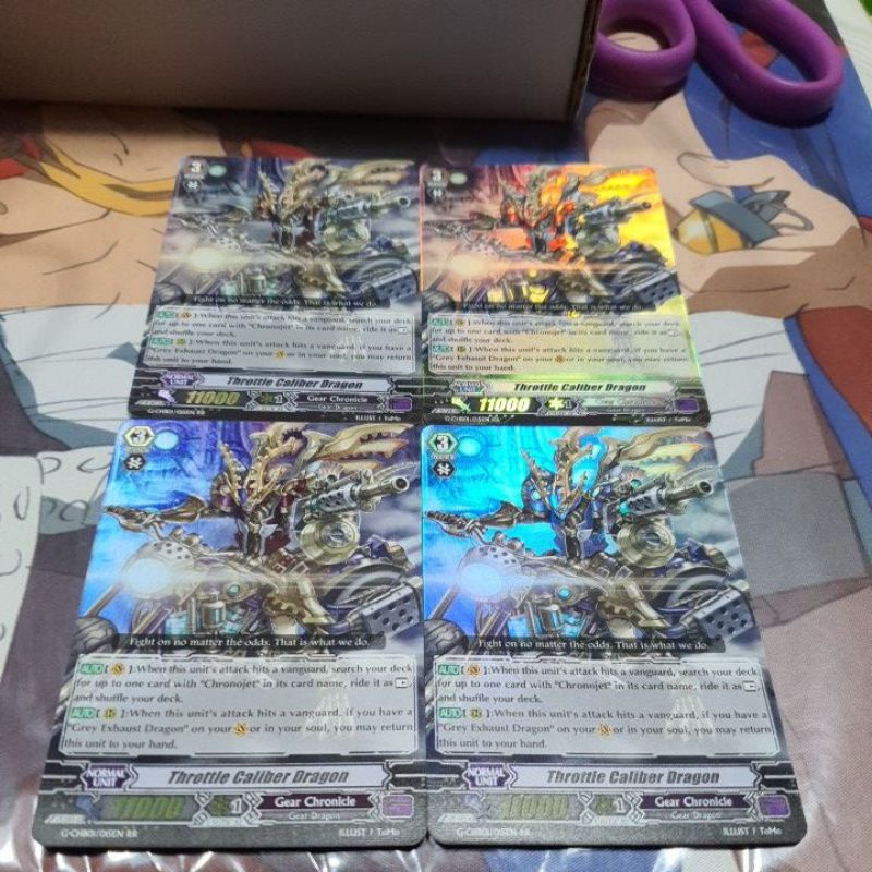 4 PCS THROTTLE CALIBER DRAGON RR GCHB01 CARDFIGHT VANGUARD | Shopee Philippines