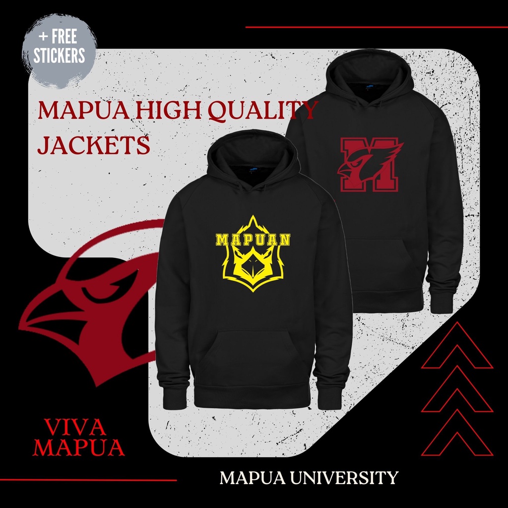 MAPUA Hoodie Jacket Unisex Black (Cotton Fleece) | Shopee Philippines