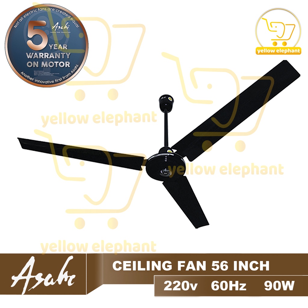 Asahi Ceiling Fan Metal Propeller 56 Inches With Wall Mounted Rotary ...