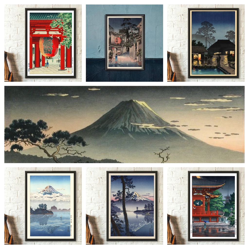 Ushigome Kagurazaka by Tsuchiya Koitsu Vintage Japanese Poster wall art canvas painting Modern ...