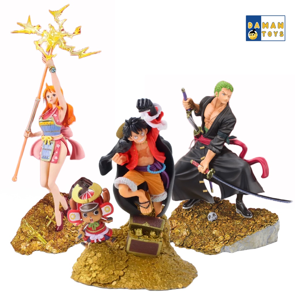 Monkey D Action Figure. Luffy Nami Zoro One Piece Coin Treasure ...