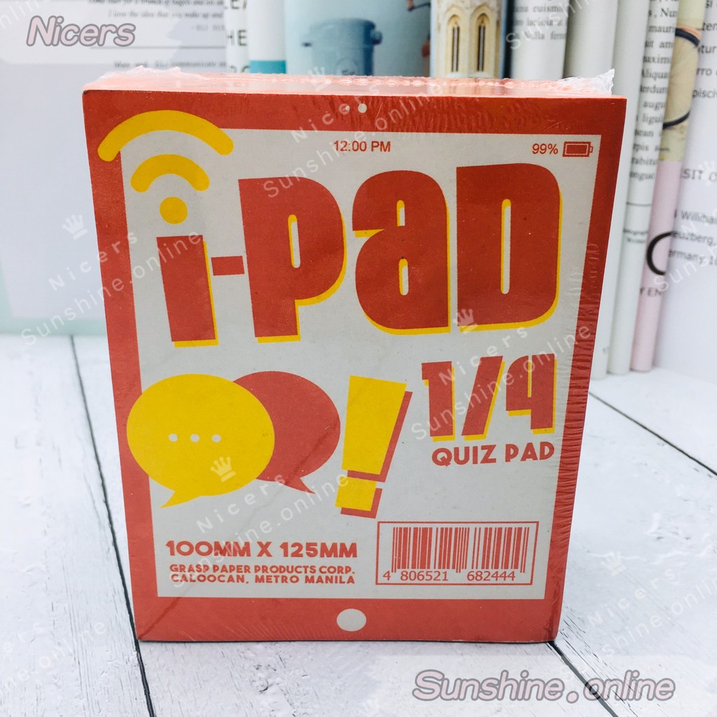 10books 1/4 QUIZ PAD Writing Pad PAPER Memo pad Note pad | Shopee ...