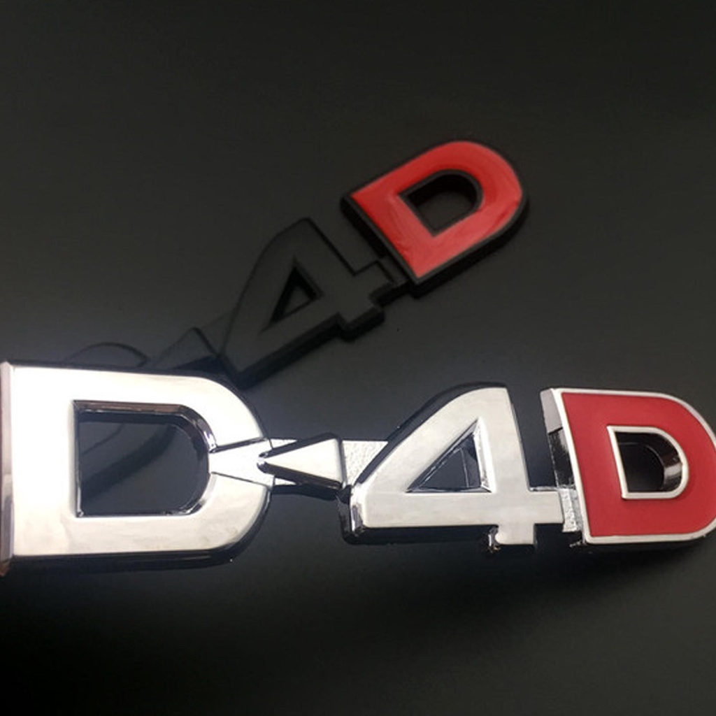 D4D Emblem 3D Emblem / Decals Sticker ( Black and Silver ) (Assorted ...