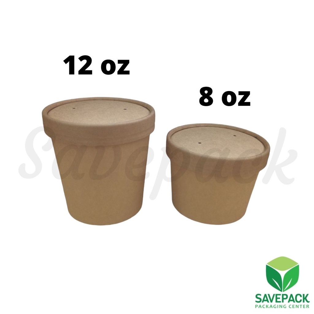 Kraft Ice Cream Tubs with Kraft Lids (10pcs) | Shopee Philippines