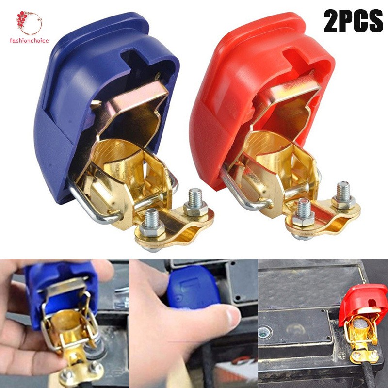 2 PCS 12V Quick Release Battery Terminal Clip Connector Clip Car Boat ...